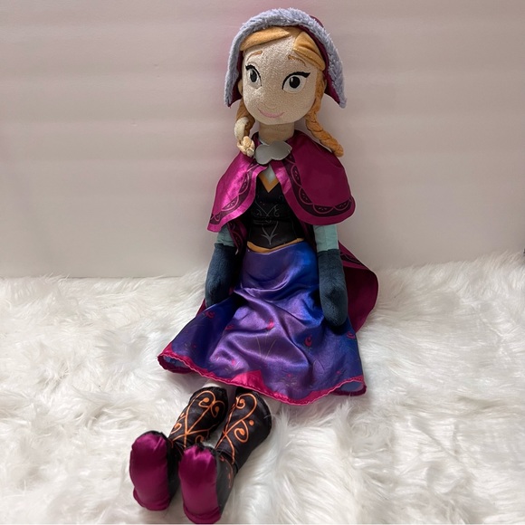 Disney | Toys | Frozen Anna Doll Large Soft Stuffed Plush Disney Toy | Poshmark